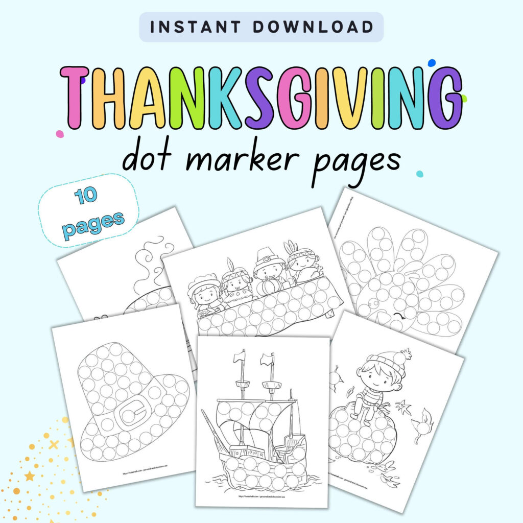 Thanksgiving Dot Marker Printables – Printable Thanksgiving 2025