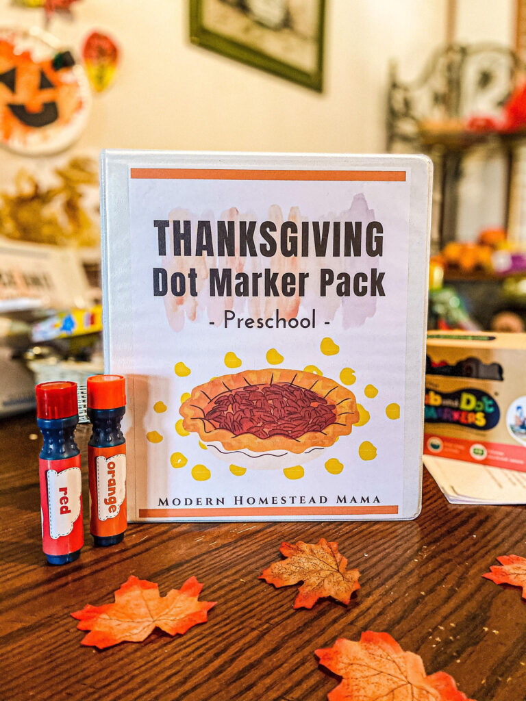 Turkey Dot Marker Printable Informational